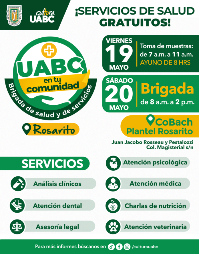 Realizará Brigada UABC jornada médica y de servicios en COBACH Rosarito ...